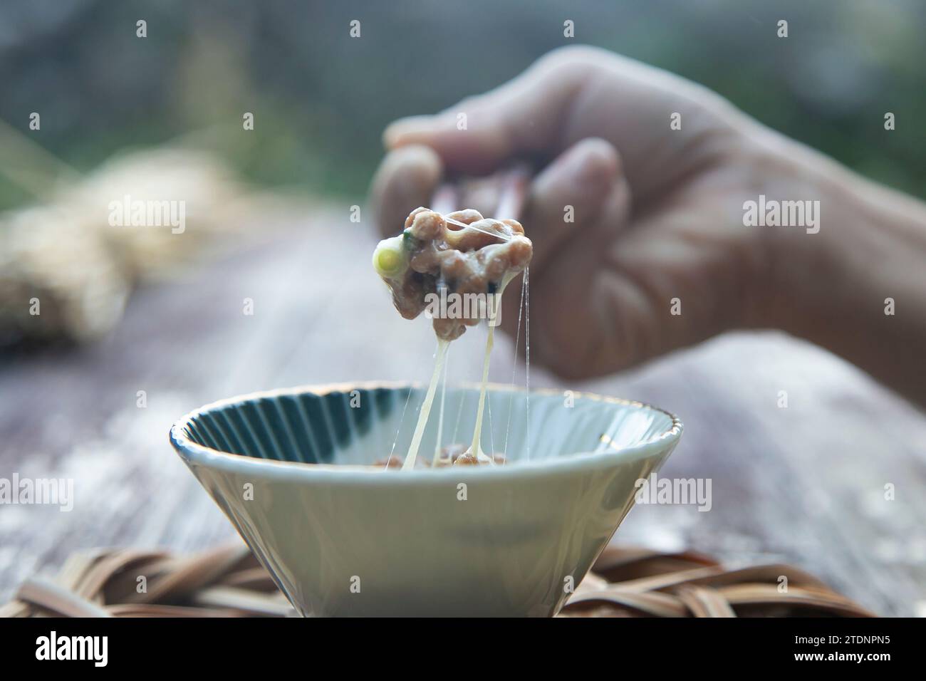 Nattō, nato or hiragana is a traditional Japanese food made with ...