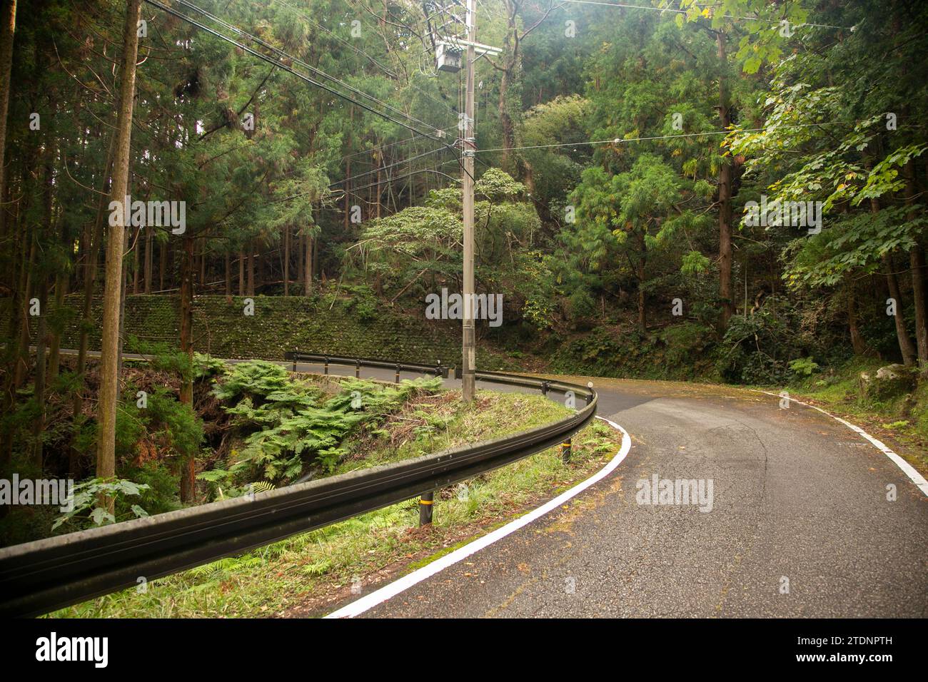 Winding roads in the mountains of the Wakayama Peninsula in Japan Stock ...