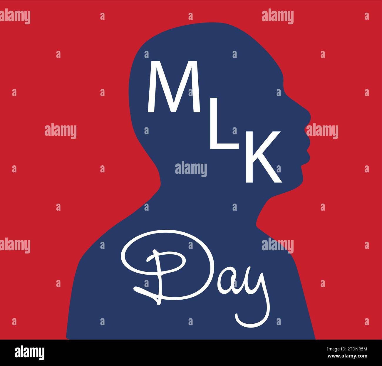 Martin Luther King Jr. Day greeting card design. MLK Day lettering ...