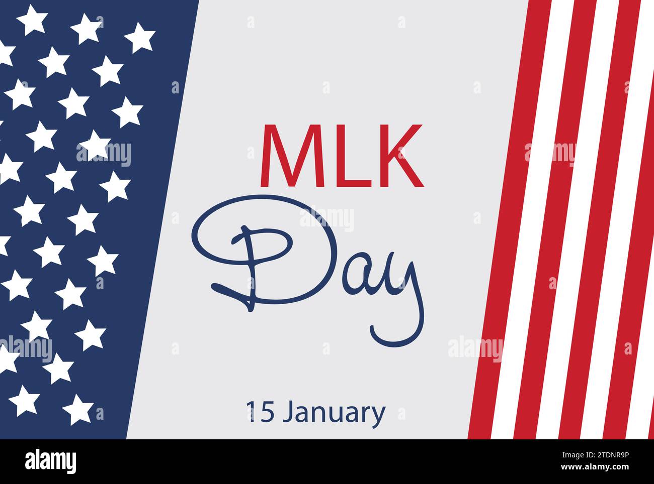 Martin Luther King Jr. Day greeting card design. MLK Day lettering ...