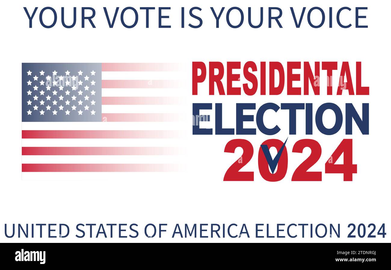 2024 Presidential election day in USA, november 5, card design. Vote ...