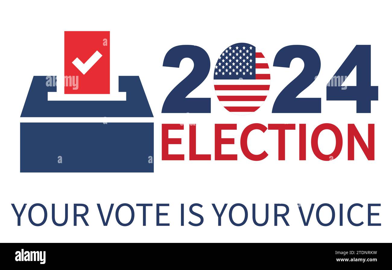 2024 Presidential election day in USA, november 5, card design. Vote ...