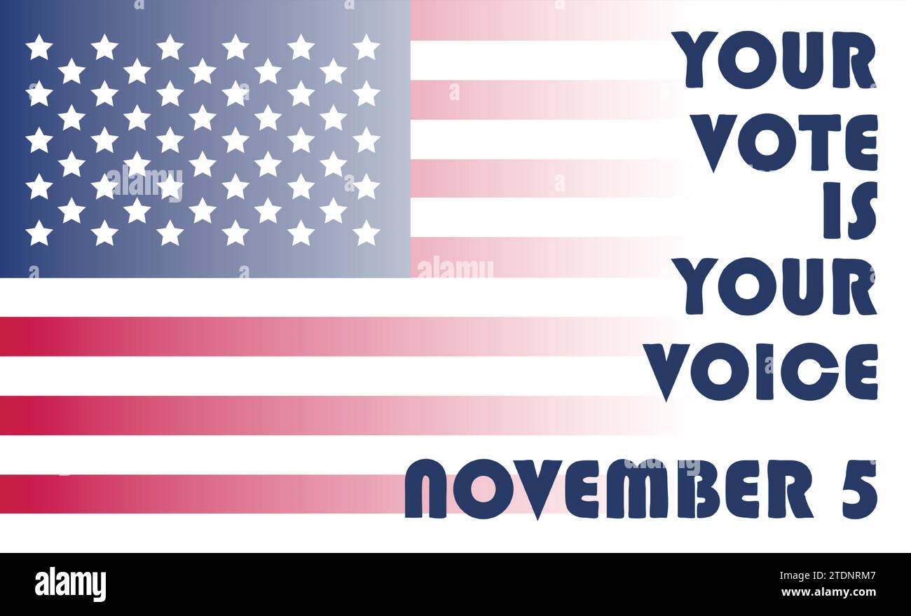 2024 Presidential election day in USA, november 5, card design. Vote for your future Stock ...