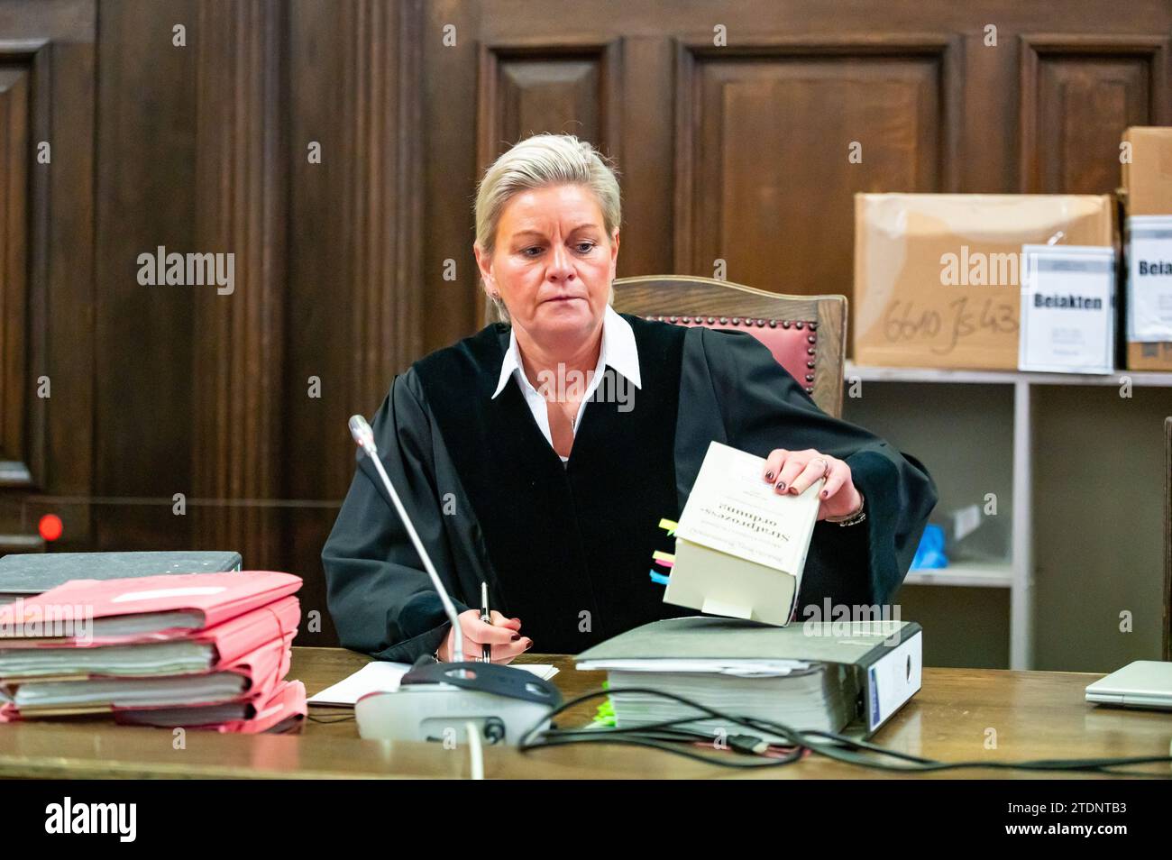 Hamburg, Germany. 19th Dec, 2023. The presiding judge at the district ...