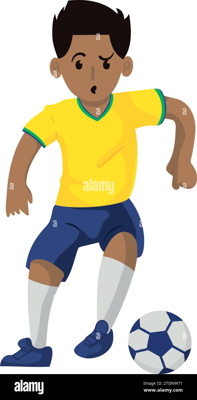 brazilian soccer player illustration Stock Vector Image & Art - Alamy