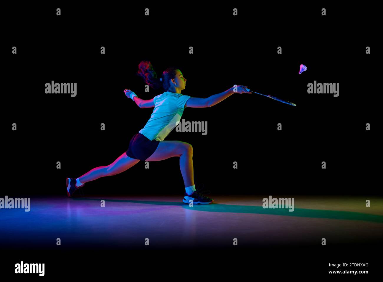 Dynamic portrait capturing athleticism of young, attractive female ...