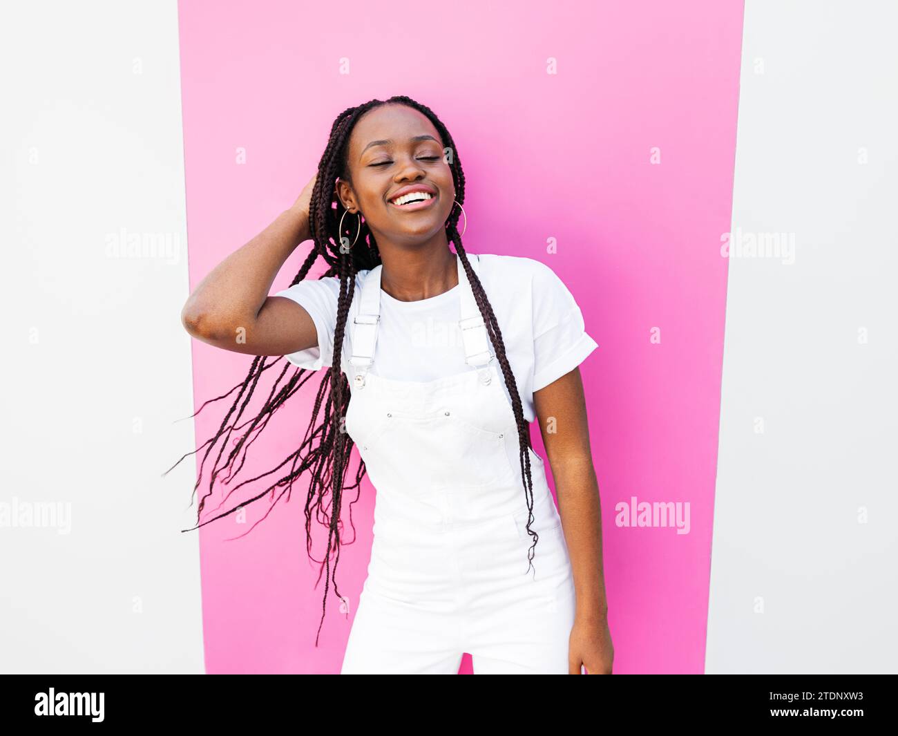 White woman african braids hi-res stock photography and images - Alamy