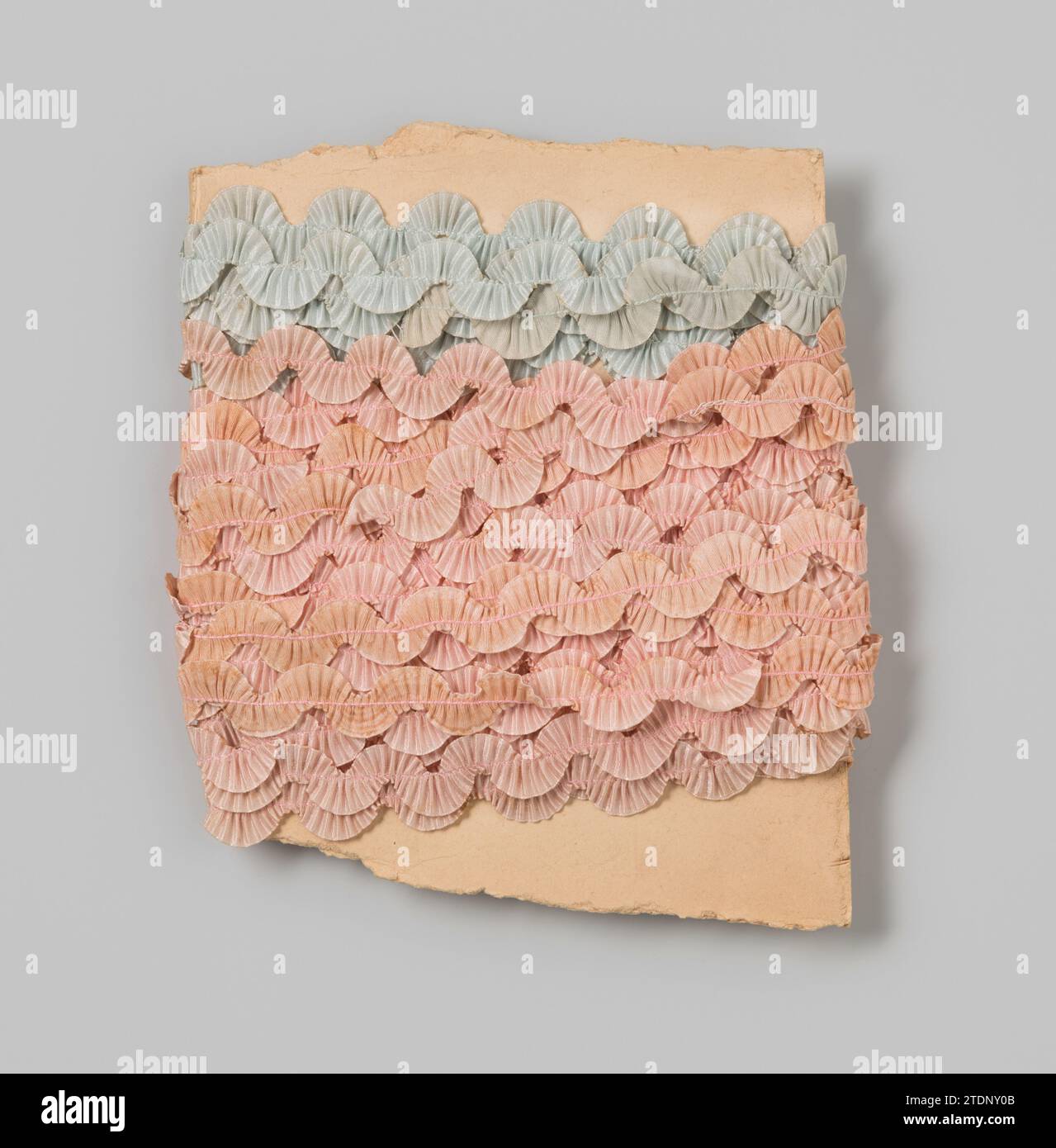 Wavy wrinkled Rose ribbon on cardboard, c. 1920 Wavy wrinkled Rose ...