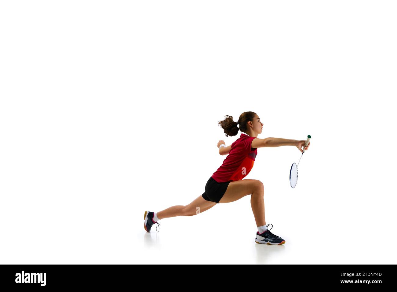 Dynamic portrait capturing athleticism of young, attractive female ...