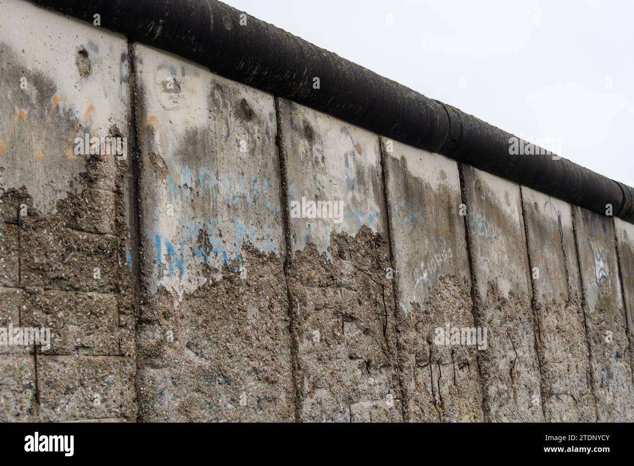 The Berlin Wall - a section of the former division between East and ...