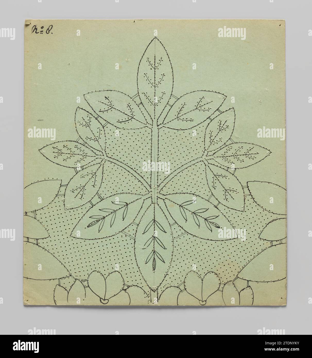 Kant pattern for a rug of bobbin with golden rain branches and flowers ...