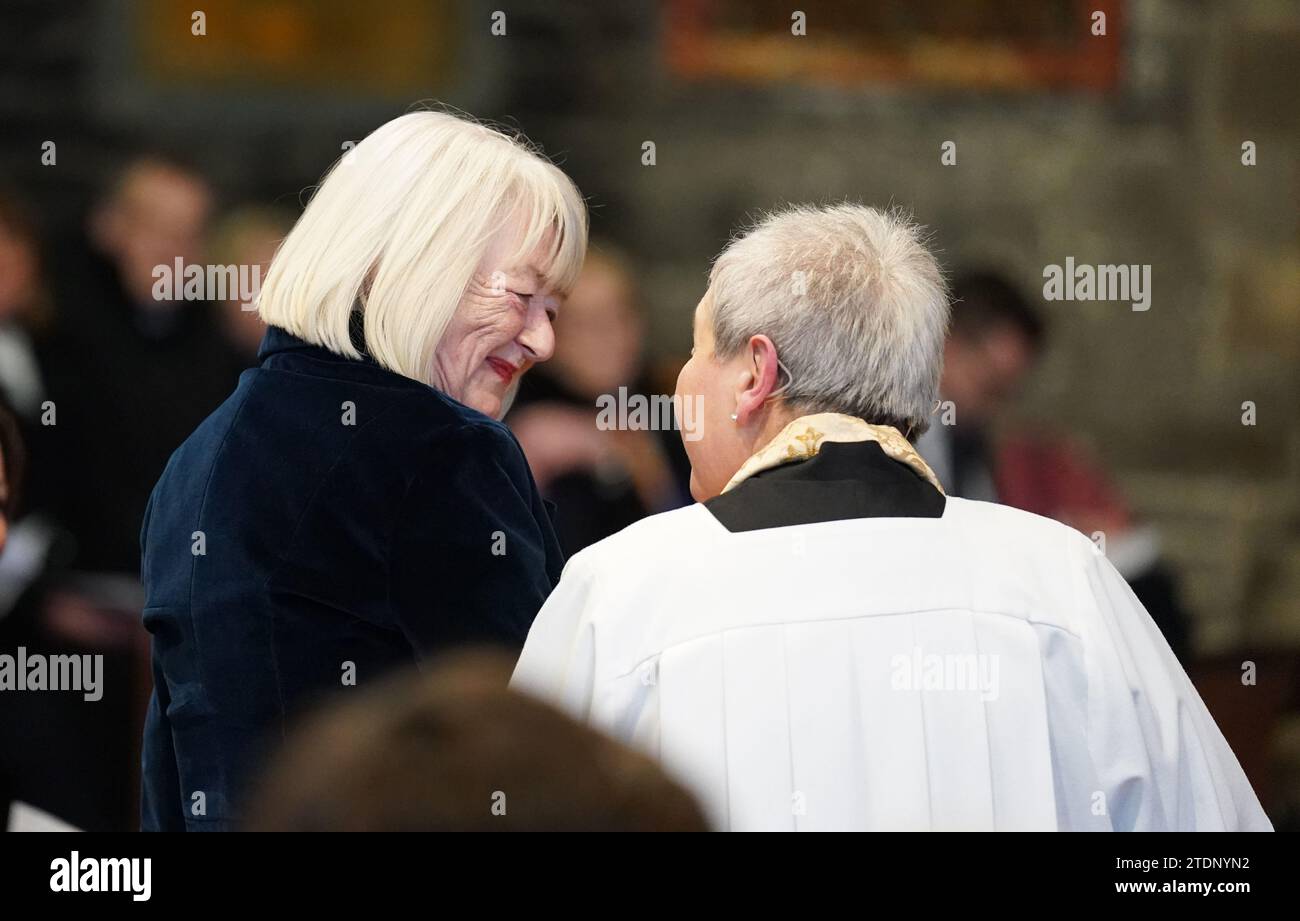 Alistair Darling's wife Margaret Vaughan (left) and Reverend Canon Dr ...