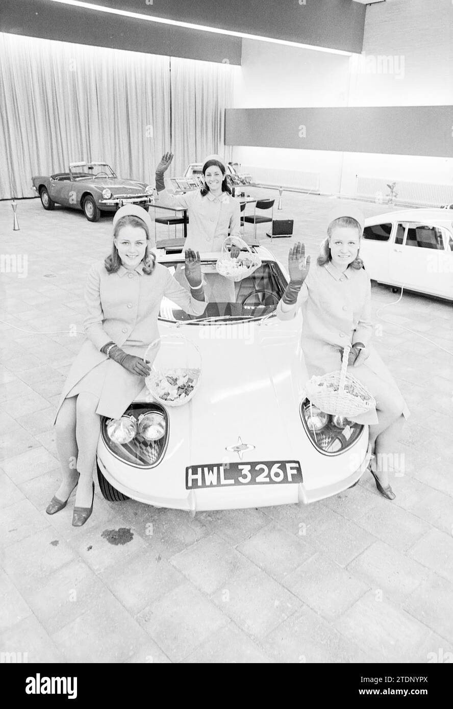 The Haarlem Flower Girls with sports cars, Haarlem, The Netherlands, 21 ...