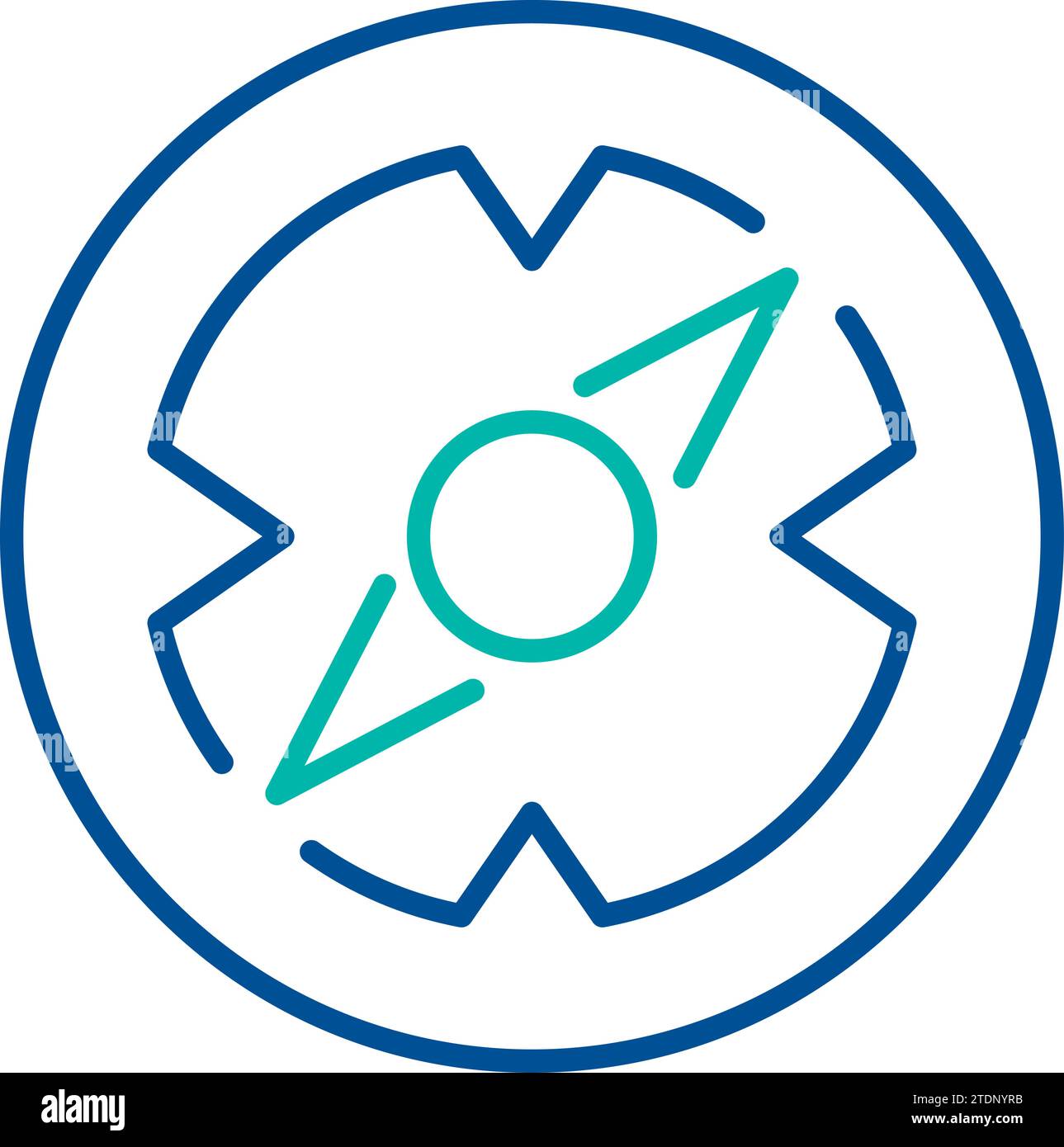 Magnetic compass business process organization symbol. Business growth ...