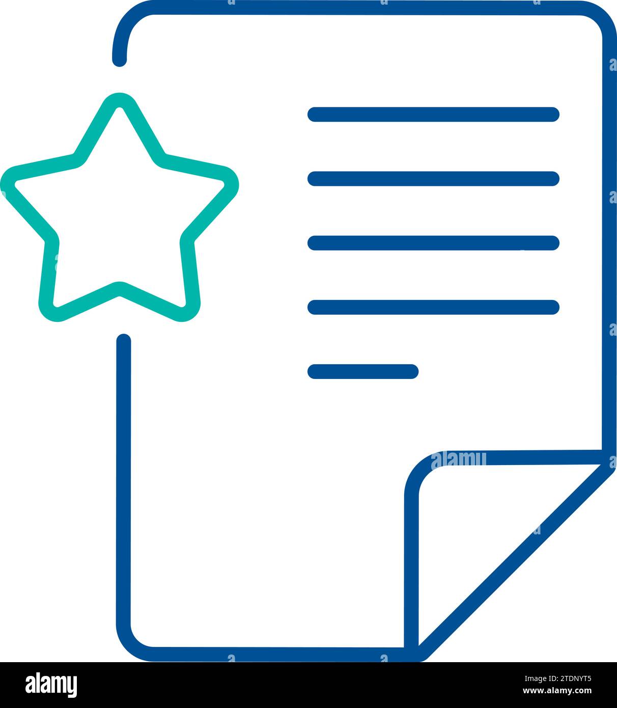 Document with star symbol, business process organization symbol. Adding ...