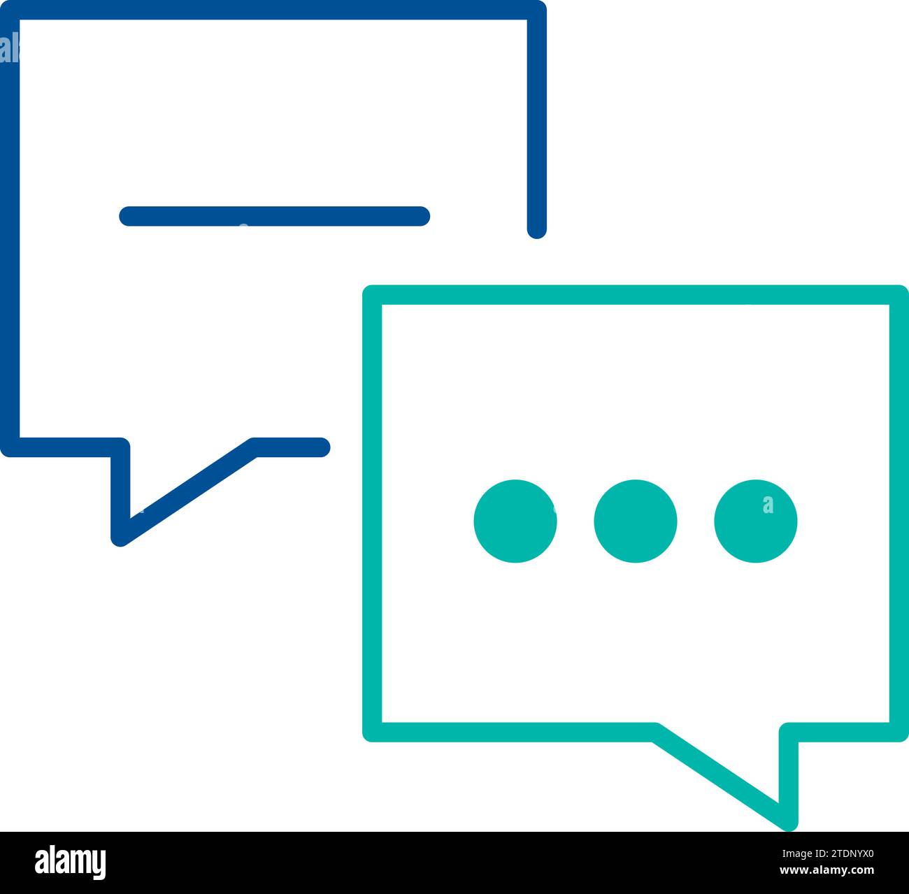 Speech bubbles, business process organization symbol. Discussion of ...