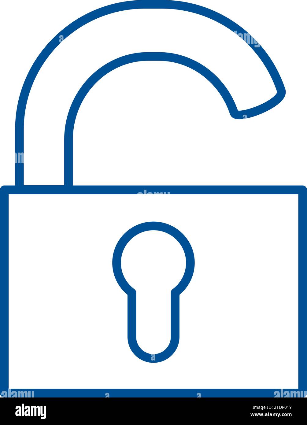 Padlock on gate Stock Vector Images - Alamy