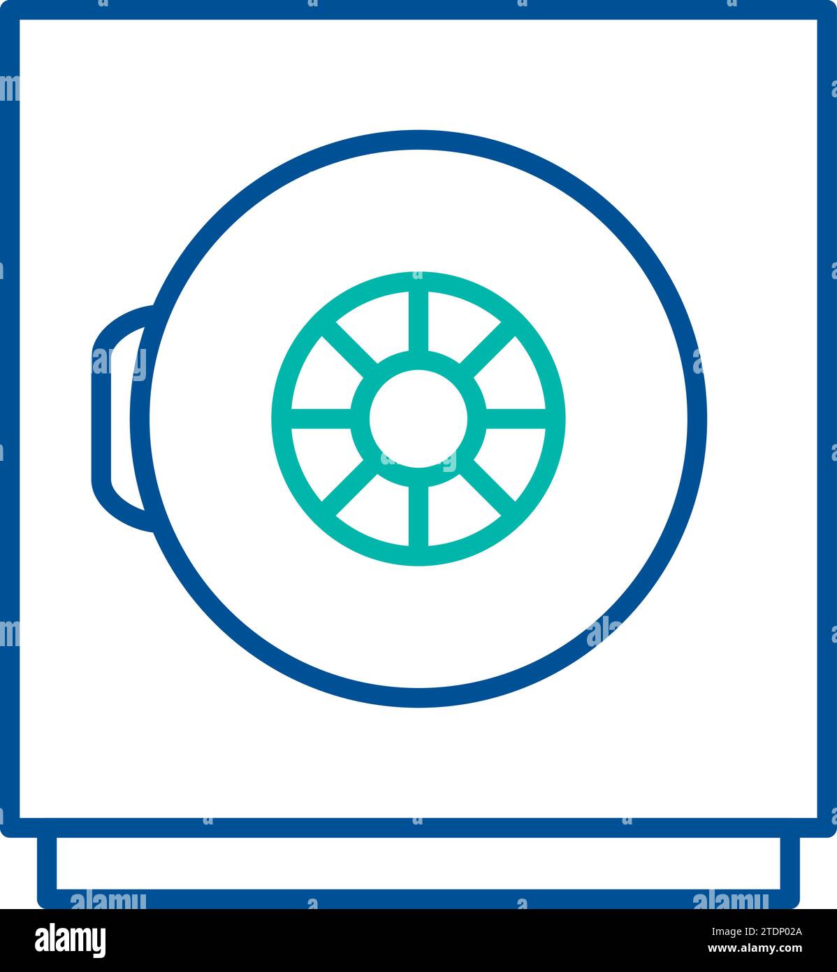 Square bank safe, business process organization symbol. Secure storage ...