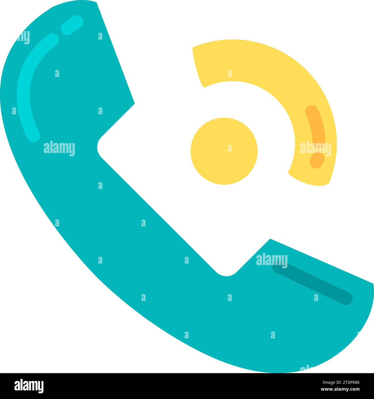 Cellphone handset receiver with symbol of speech, conversation, urgent ...