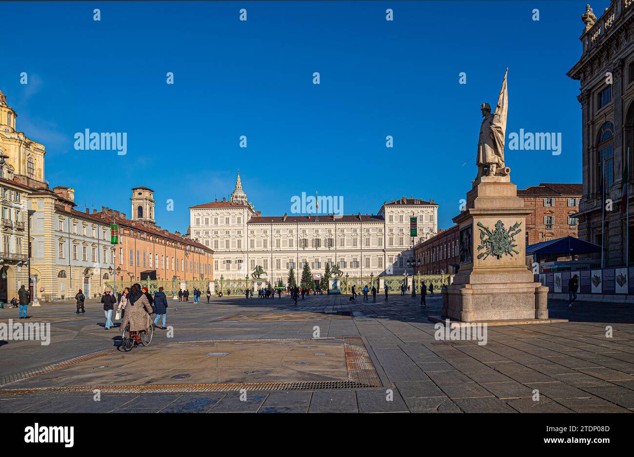 Italy Piedmont Turin Historic Center - Piazza Castello Stock Photo - Alamy