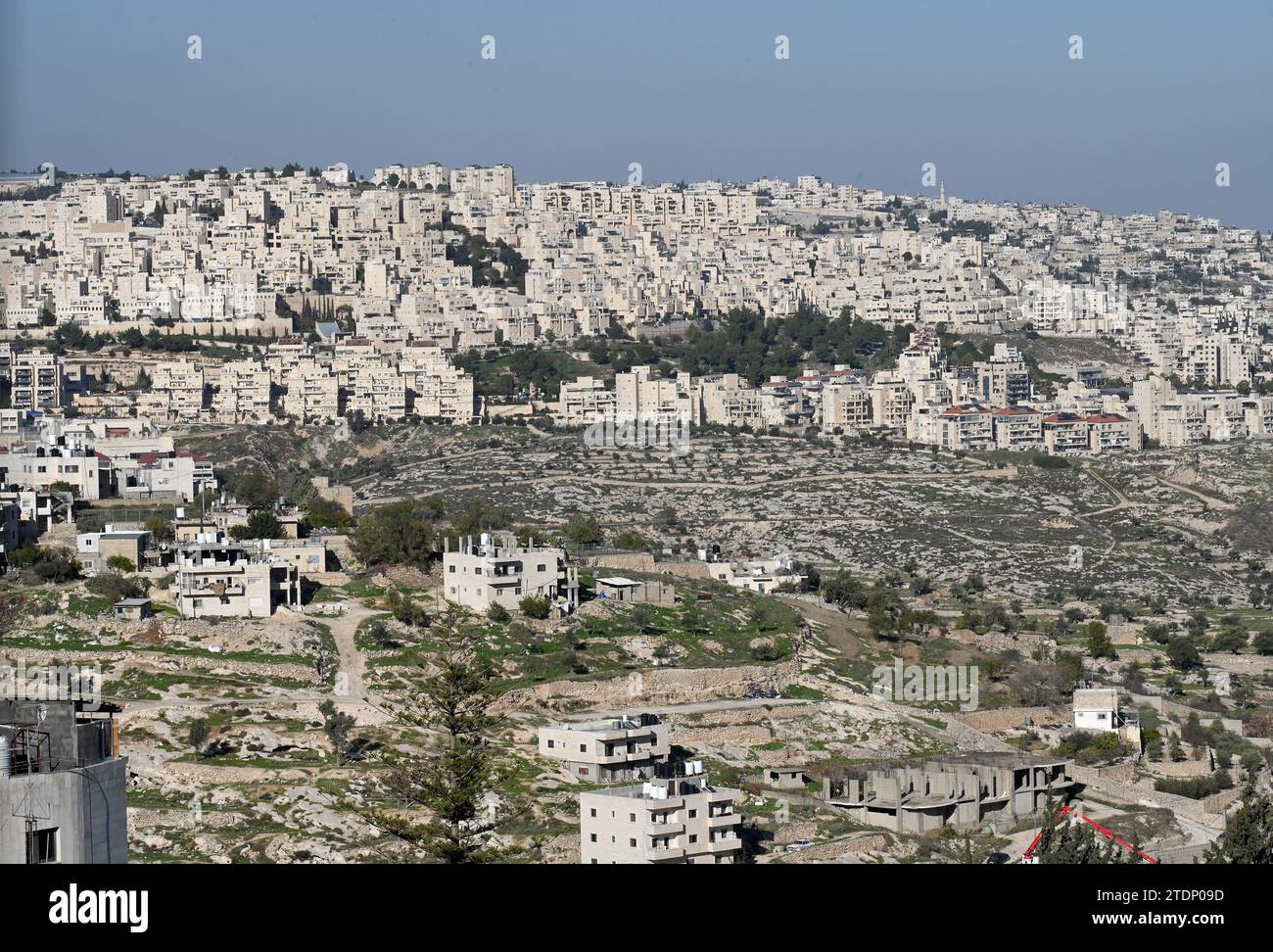 Bethlehem, West Bank. 18th Dec, 2023. The Israeli settlement of Har ...