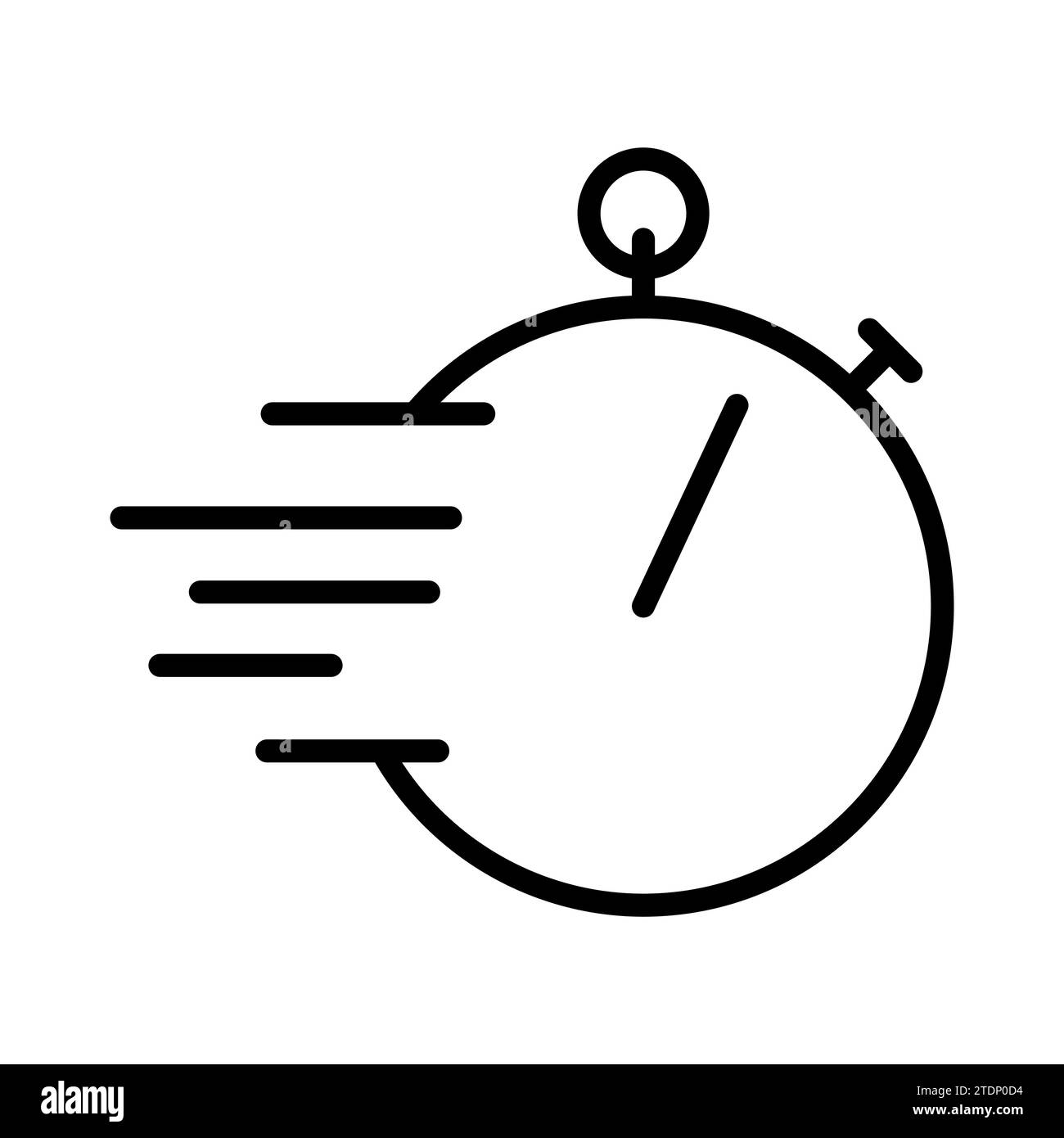 Stopwatching Timer Outline Vector Icon Stock Vector Image And Art Alamy