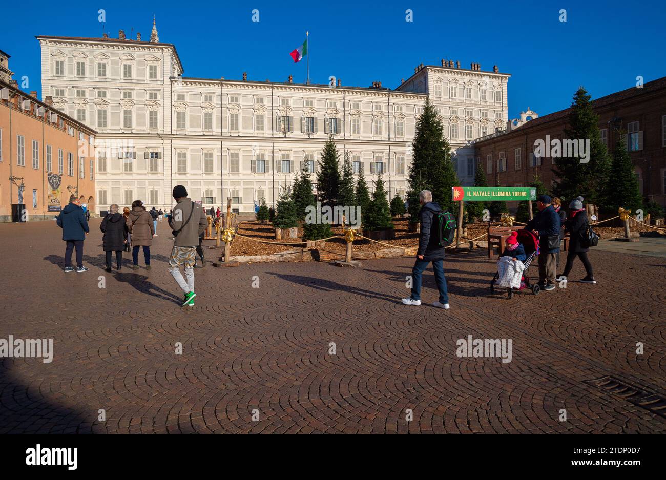 Italy Piedmont Turin Historic Center - Piazza Castello Stock Photo - Alamy