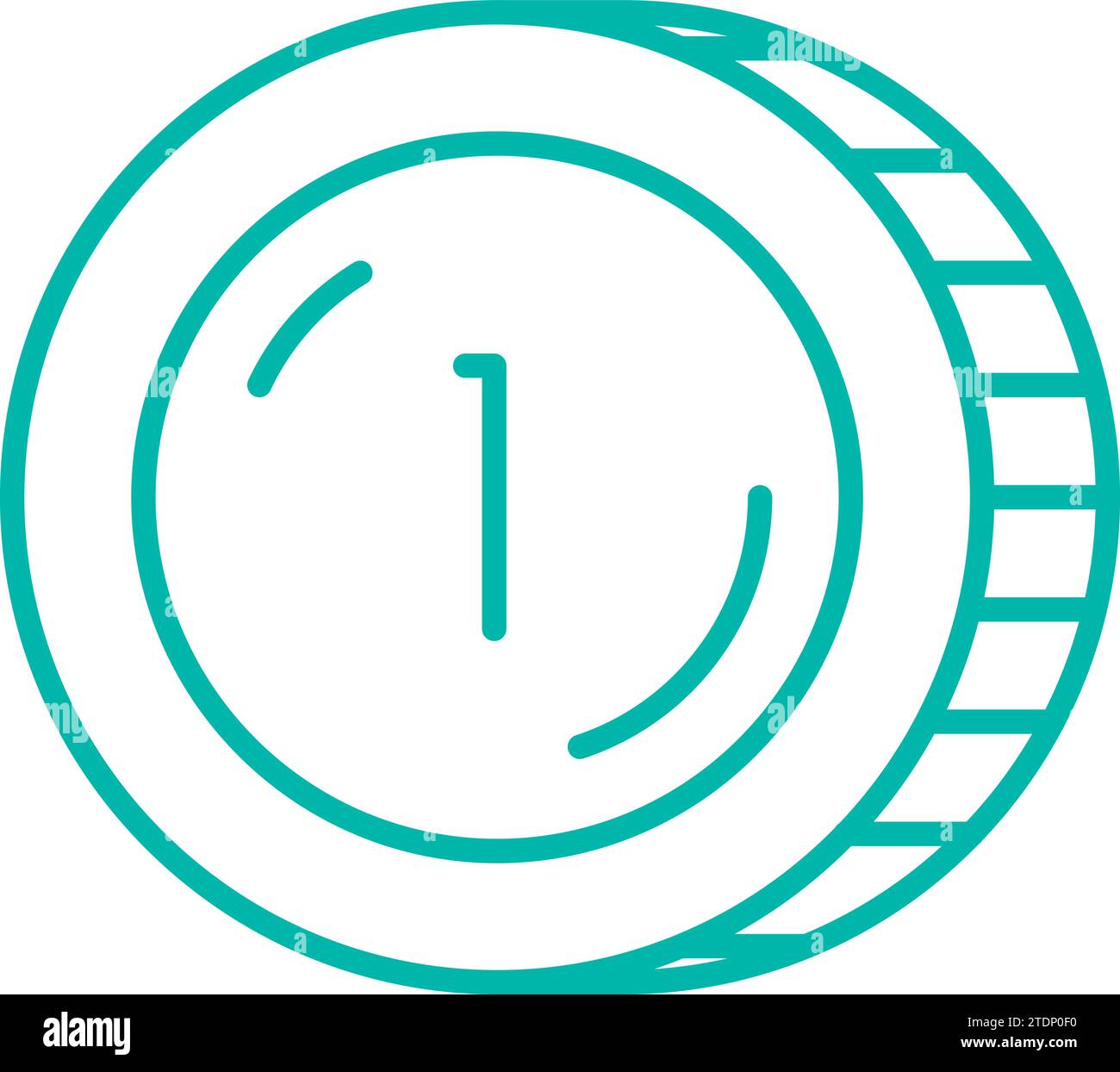 Small metal coin, business process organization symbol. One dollar ...