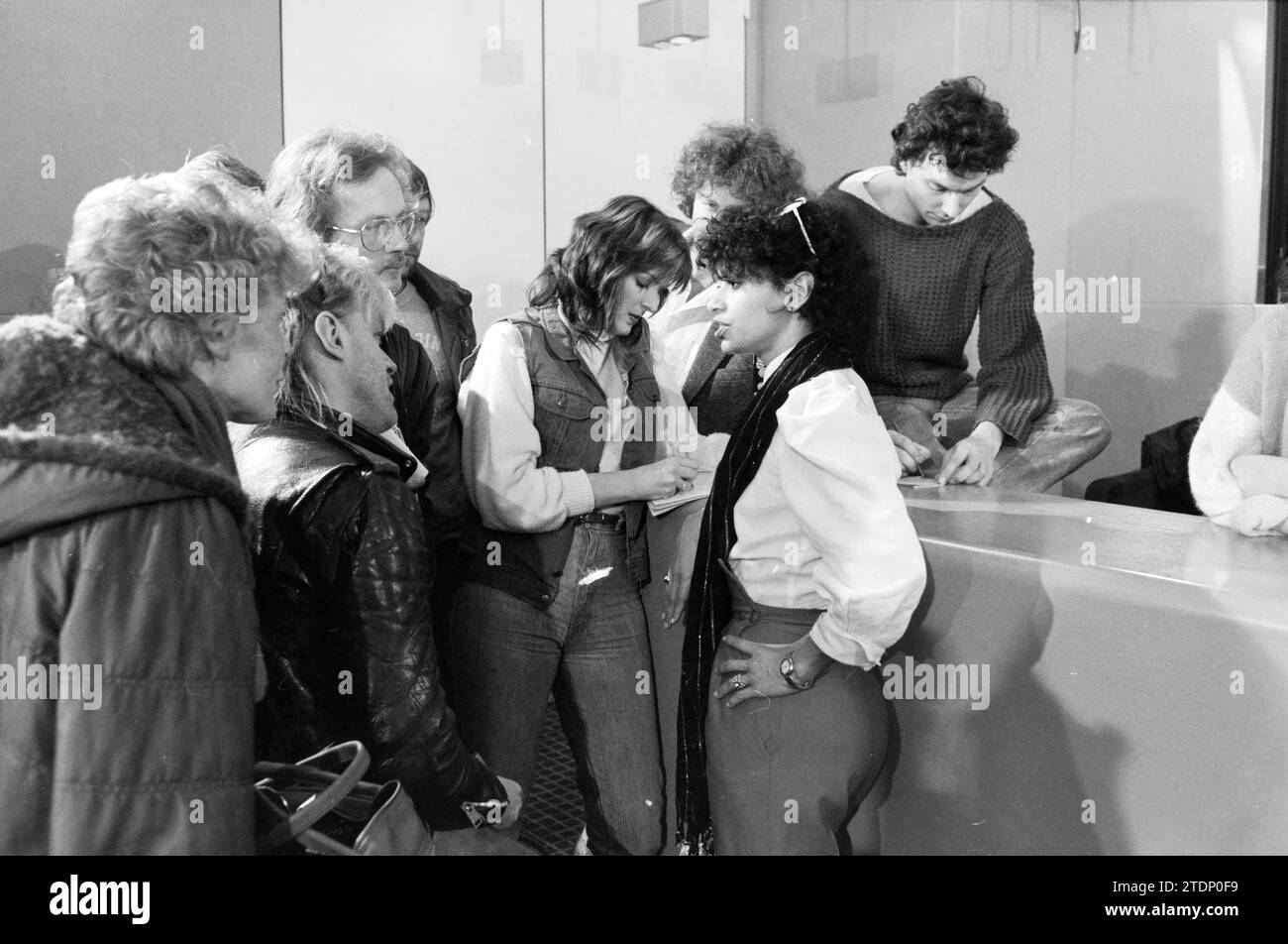 Arrival of pop group stars TV film Fame at Schiphol, Groups, Music, 28 ...