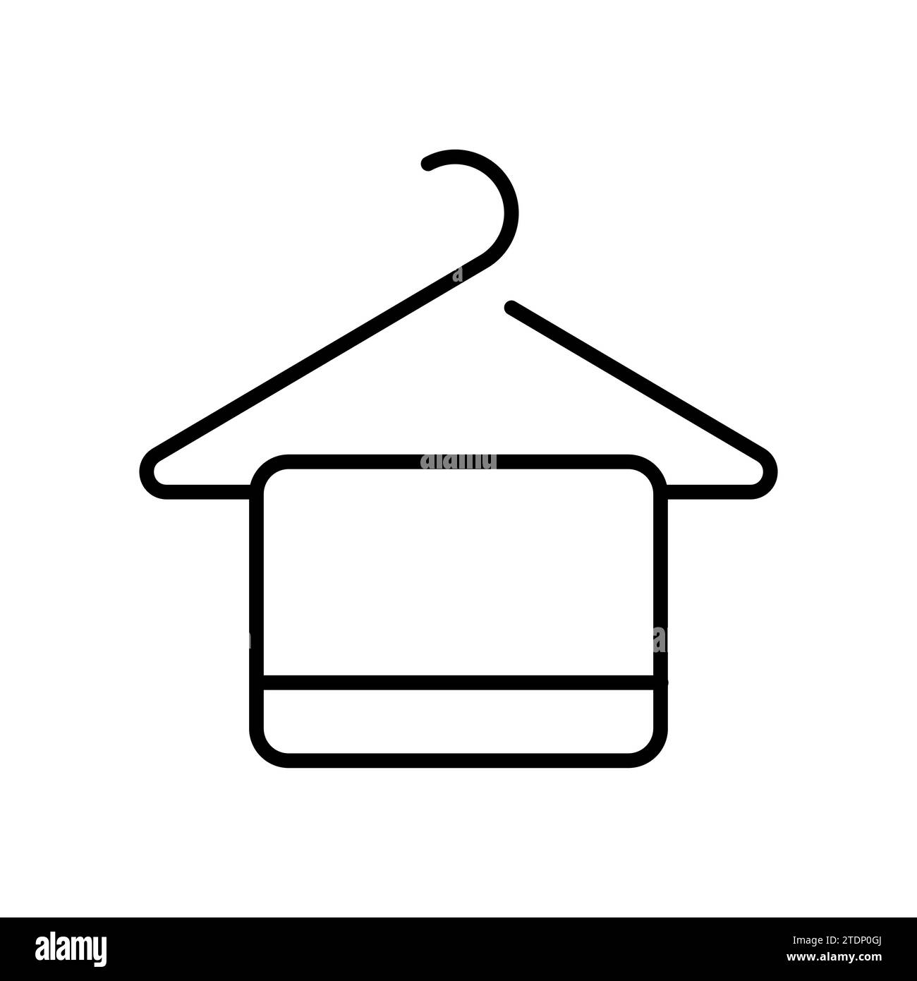Towel Outline Vector Icon Stock Vector Image And Art Alamy