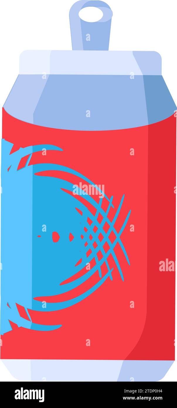 Metal waste pollution. Red Aluminum can icon. Disposal of waste of ...