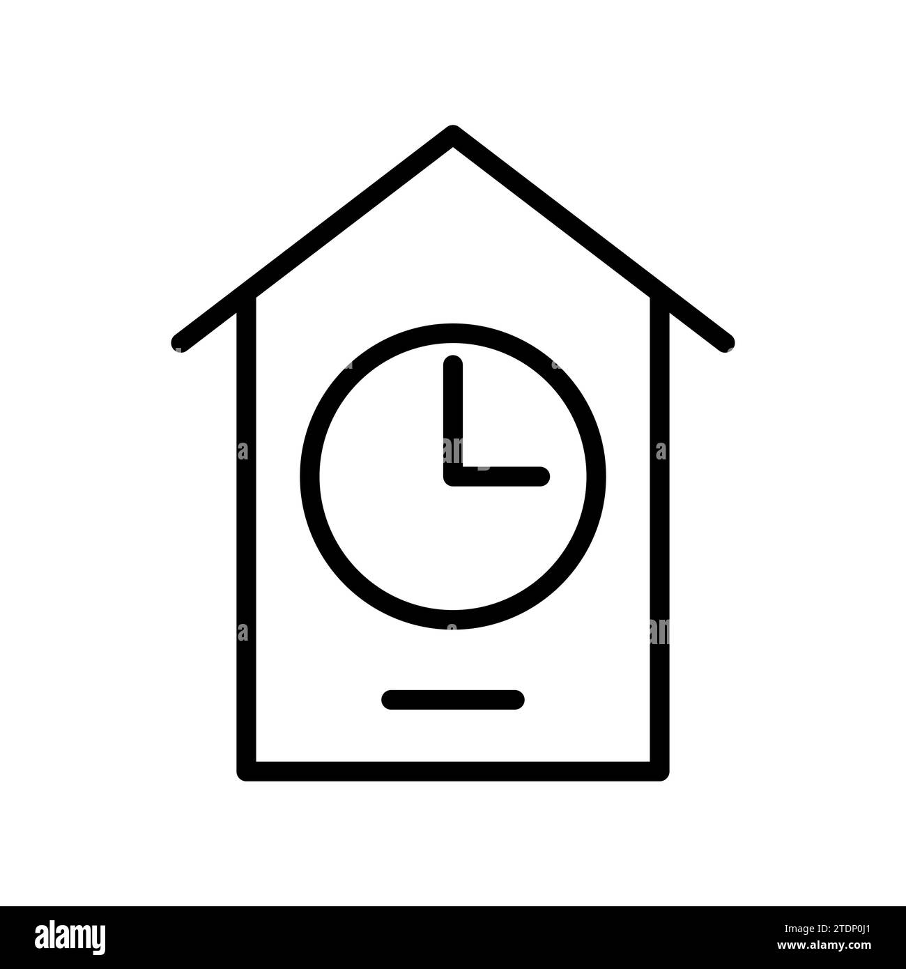 house clock outline vector icon Stock Vector Image & Art - Alamy