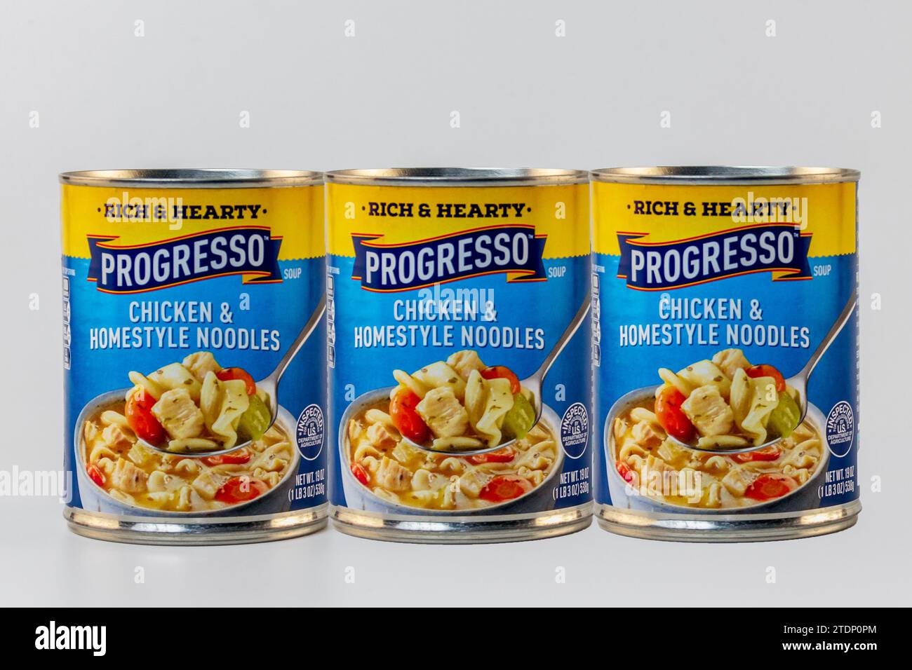 Progresso chicken and homestyle noodle soup hi-res stock photography ...
