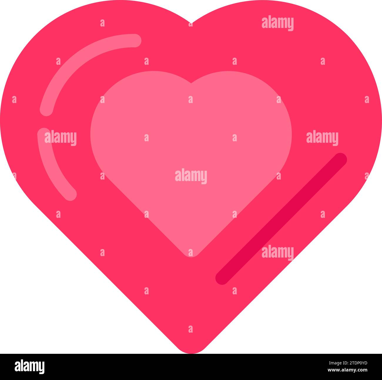 Two pink hearts beat together. Heart of child and mother together ...