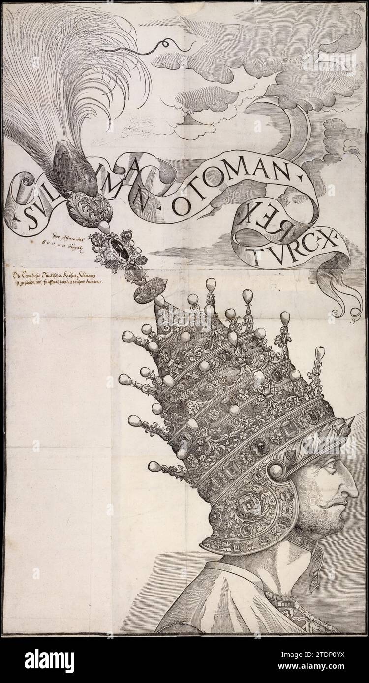 Sultan Suleyman the Magnificent Wearing the Jewel-Studded Helmet 1942 ...