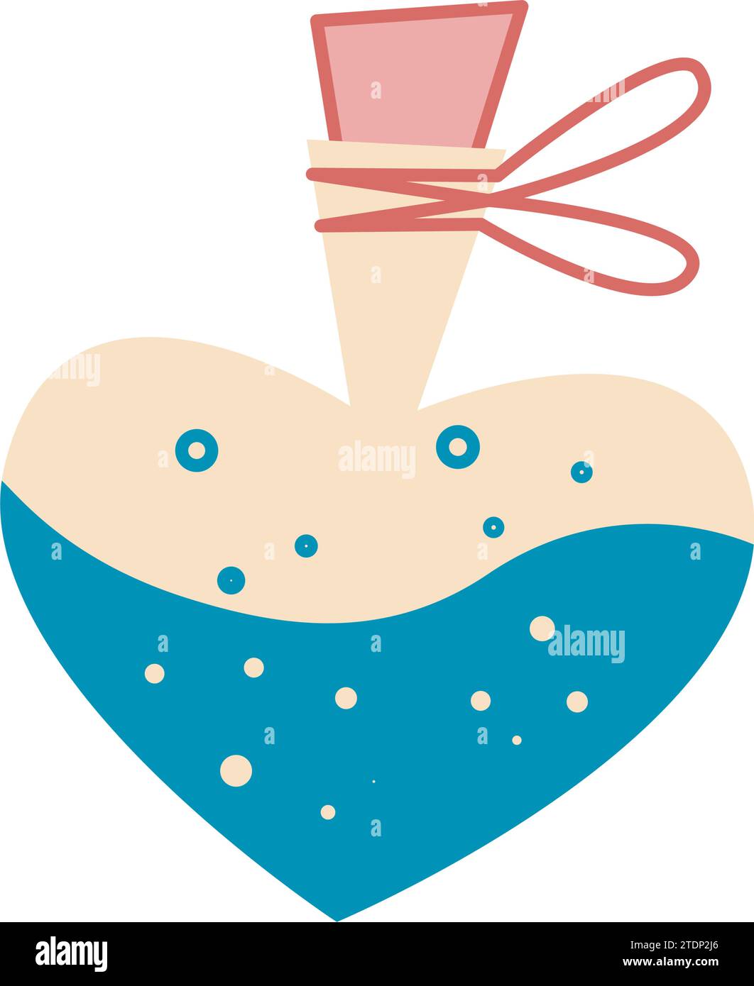 Heart shaped glass bottle hand drawn clip art. Cute bottle with perfume ...