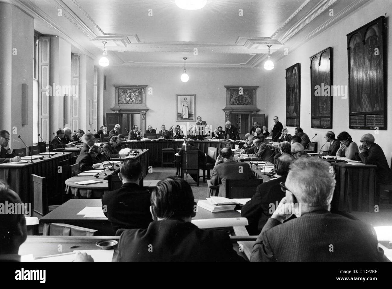 Overview of Haarlem council chamber, Overviews, 07-12-1967, Whizgle ...