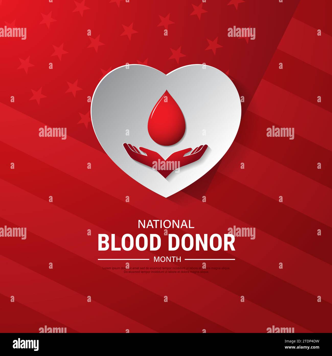 National Blood Donor Month Background Vector Illustration Stock Vector ...