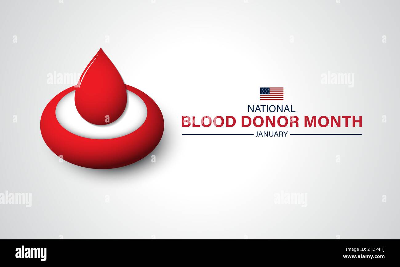 National Blood Donor Month Background Vector Illustration Stock Vector ...