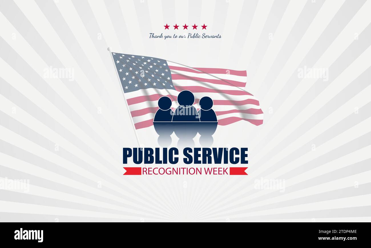 Happy Public Service Recognition Week Background Vector Illustration ...