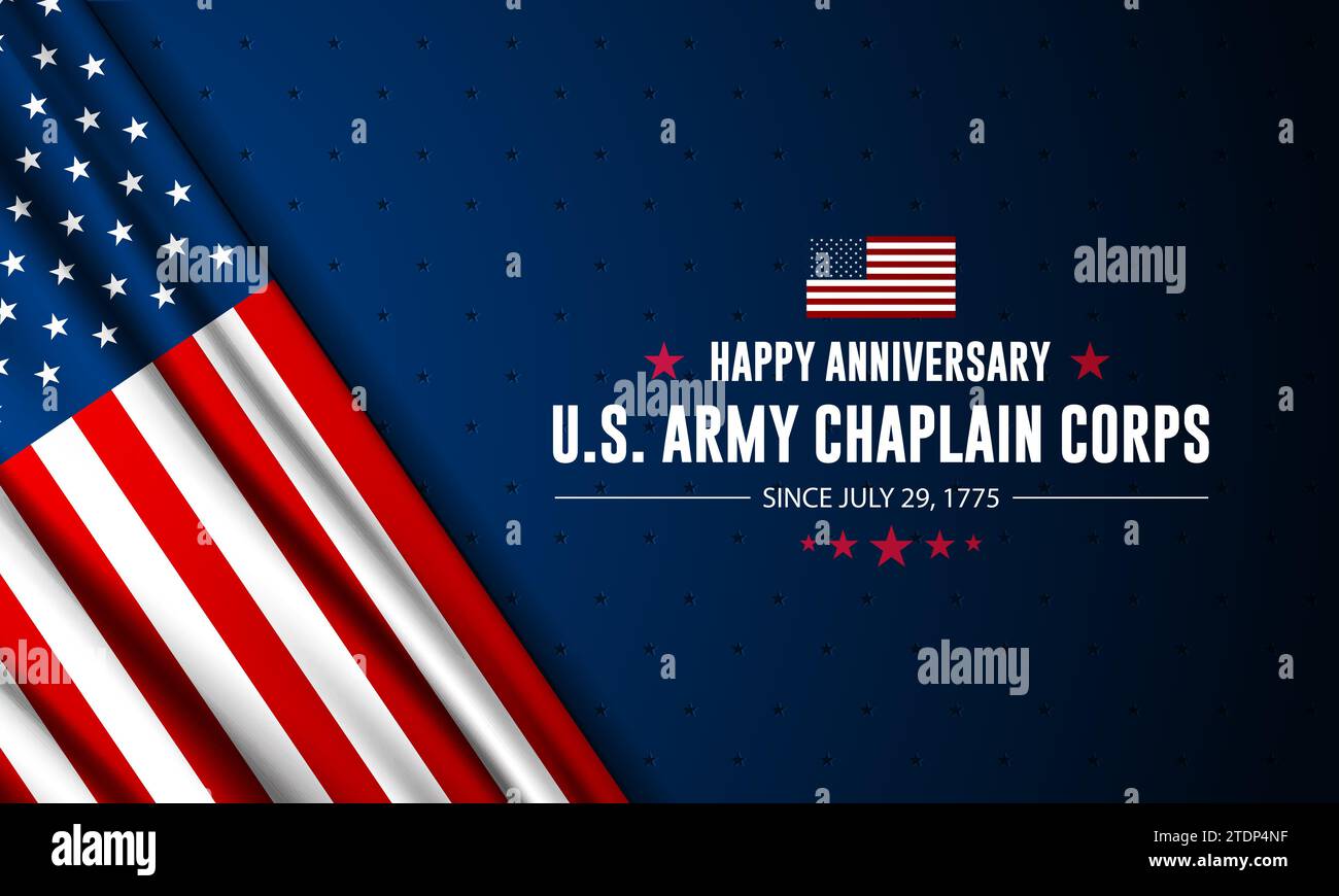Happy US Army Chaplain Corps Anniversary Background Vector Illustration ...