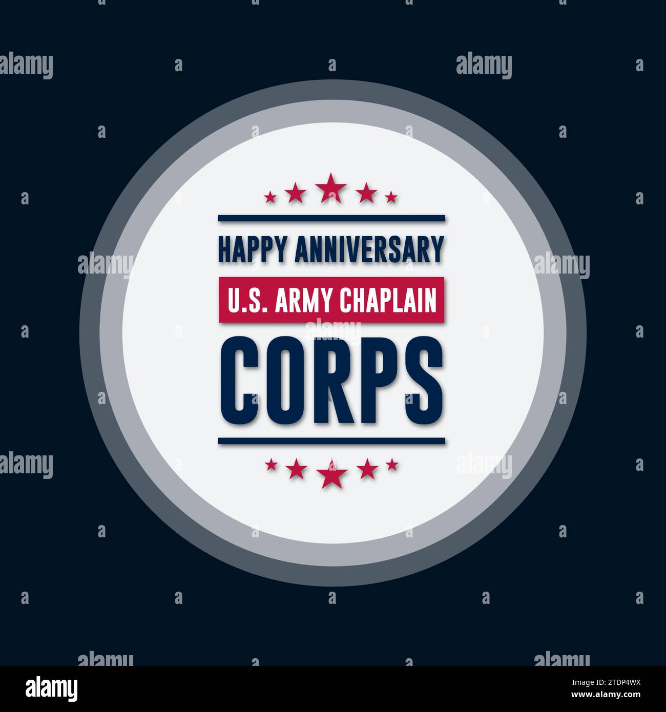 Happy US Army Chaplain Corps Anniversary Background Vector Illustration ...
