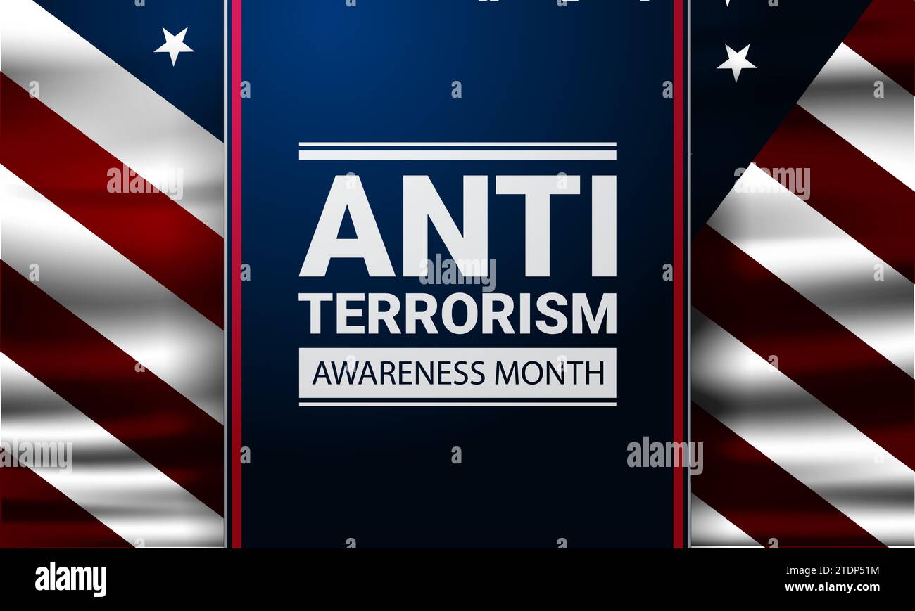 Antiterrorism Awareness Month Background Vector Illustration Stock ...