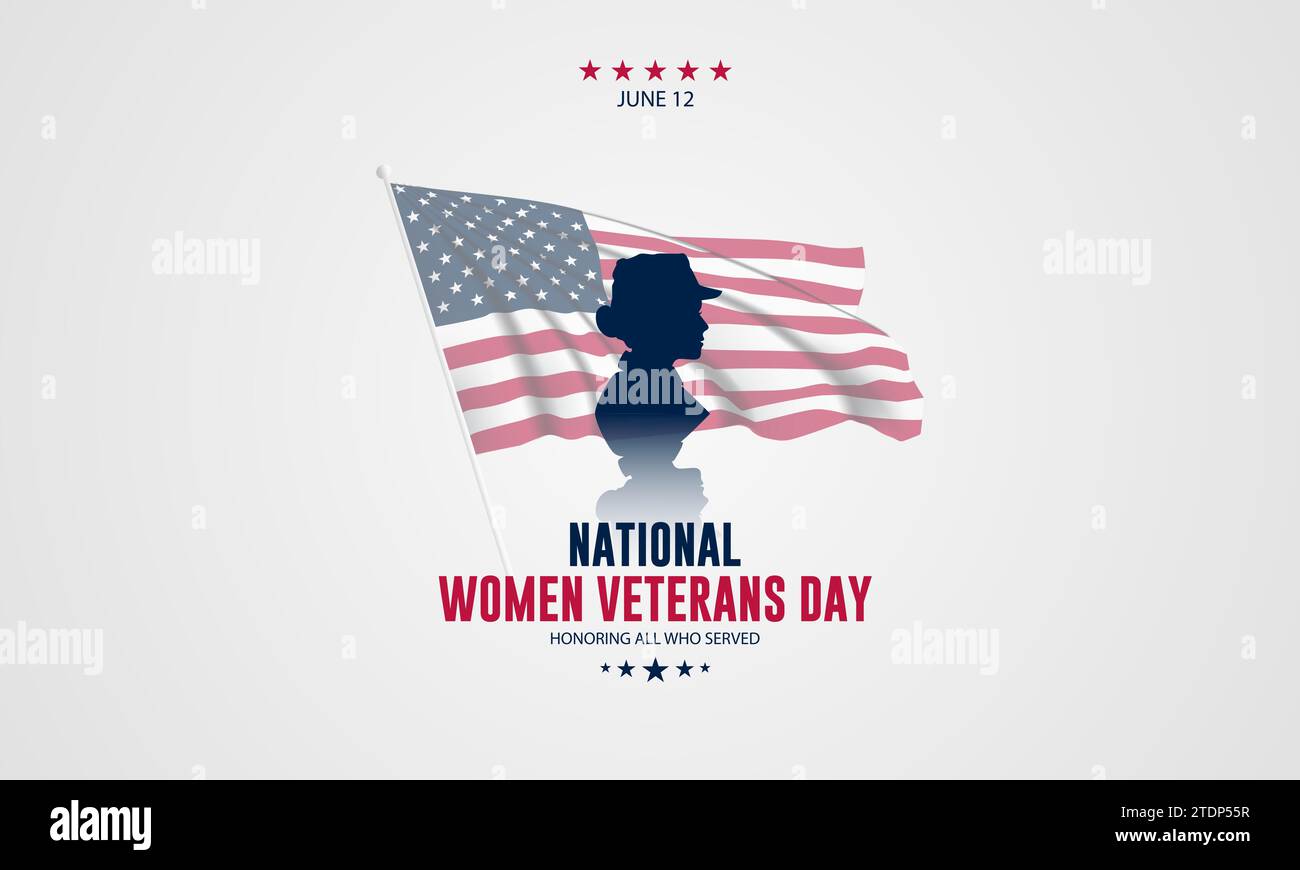 Happy Women Veterans Day United States of America background vector ...