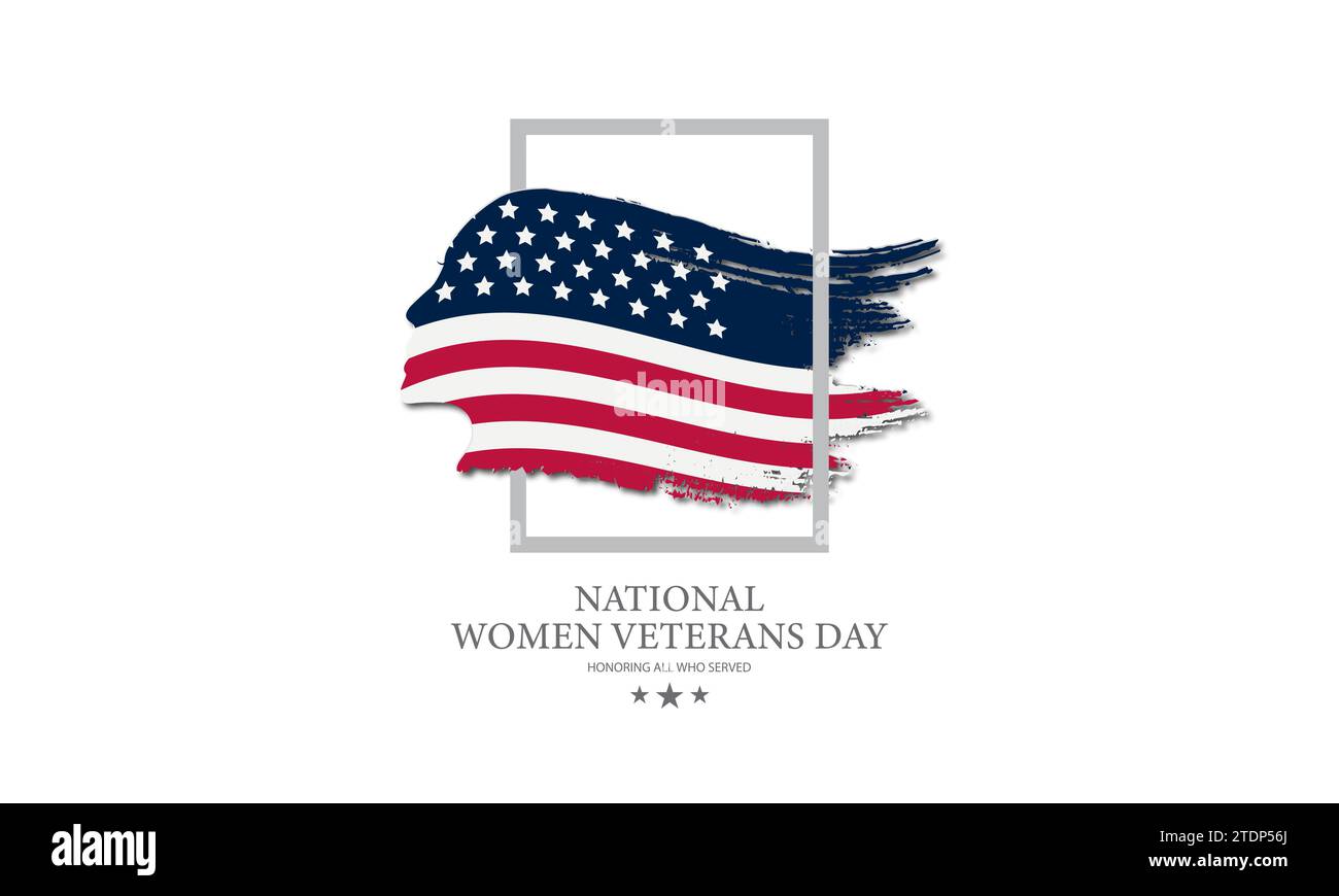 Happy Women Veterans Day United States of America background vector ...