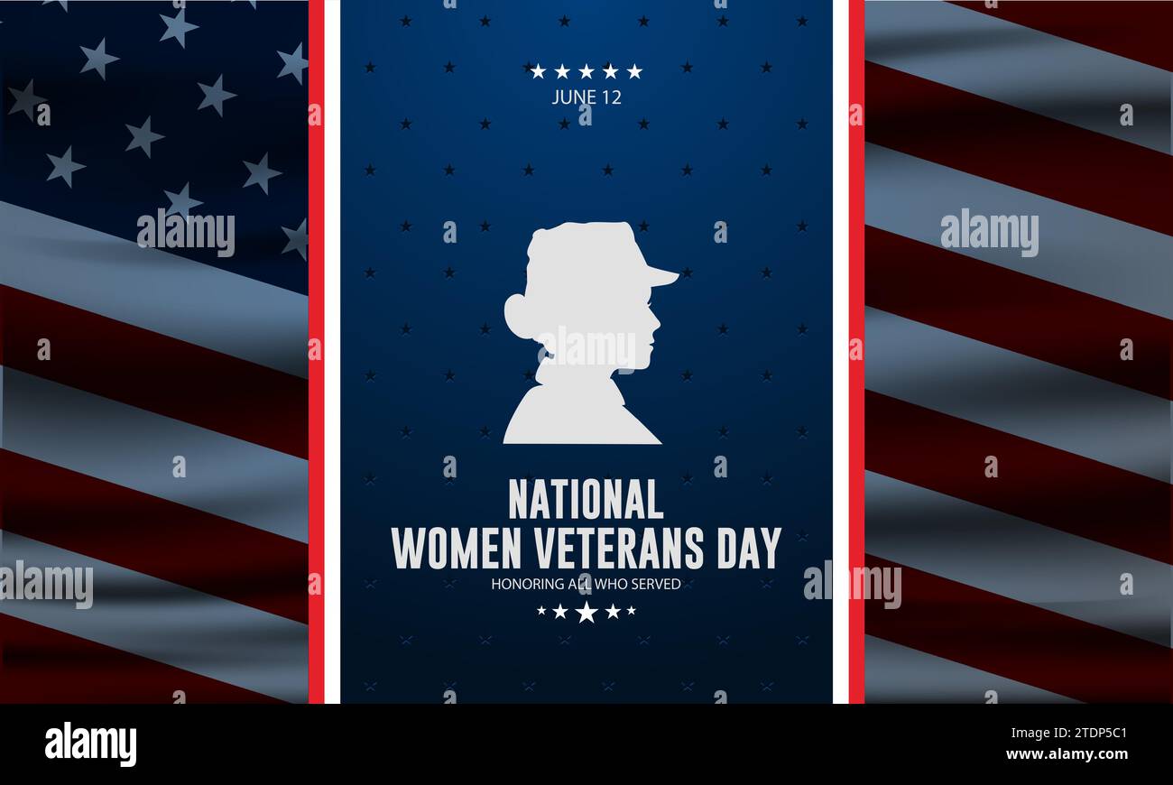 Happy Women Veterans Day United States of America background vector ...