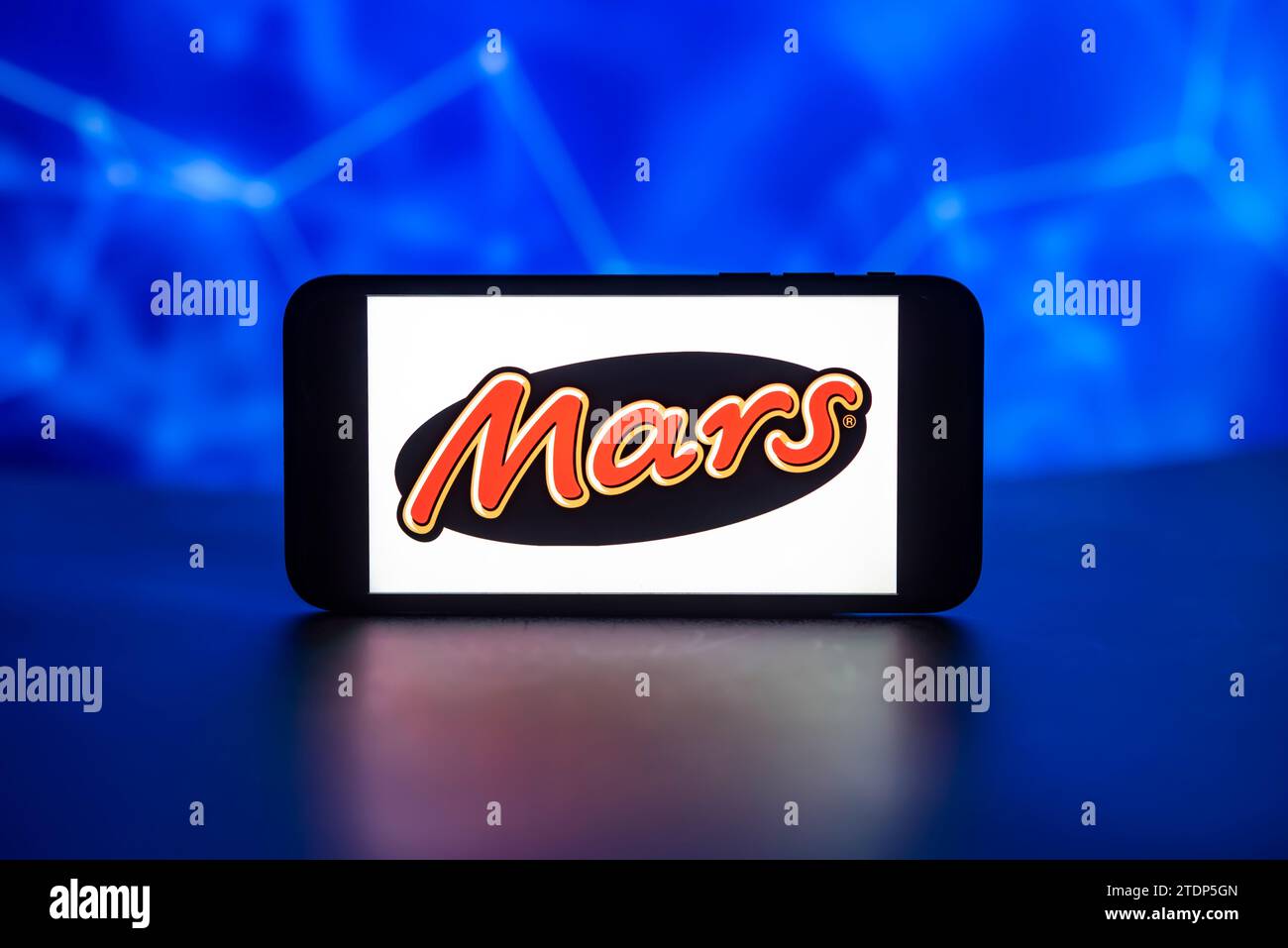 In this photo illustration, the Mars chocolate logo is seen displayed ...