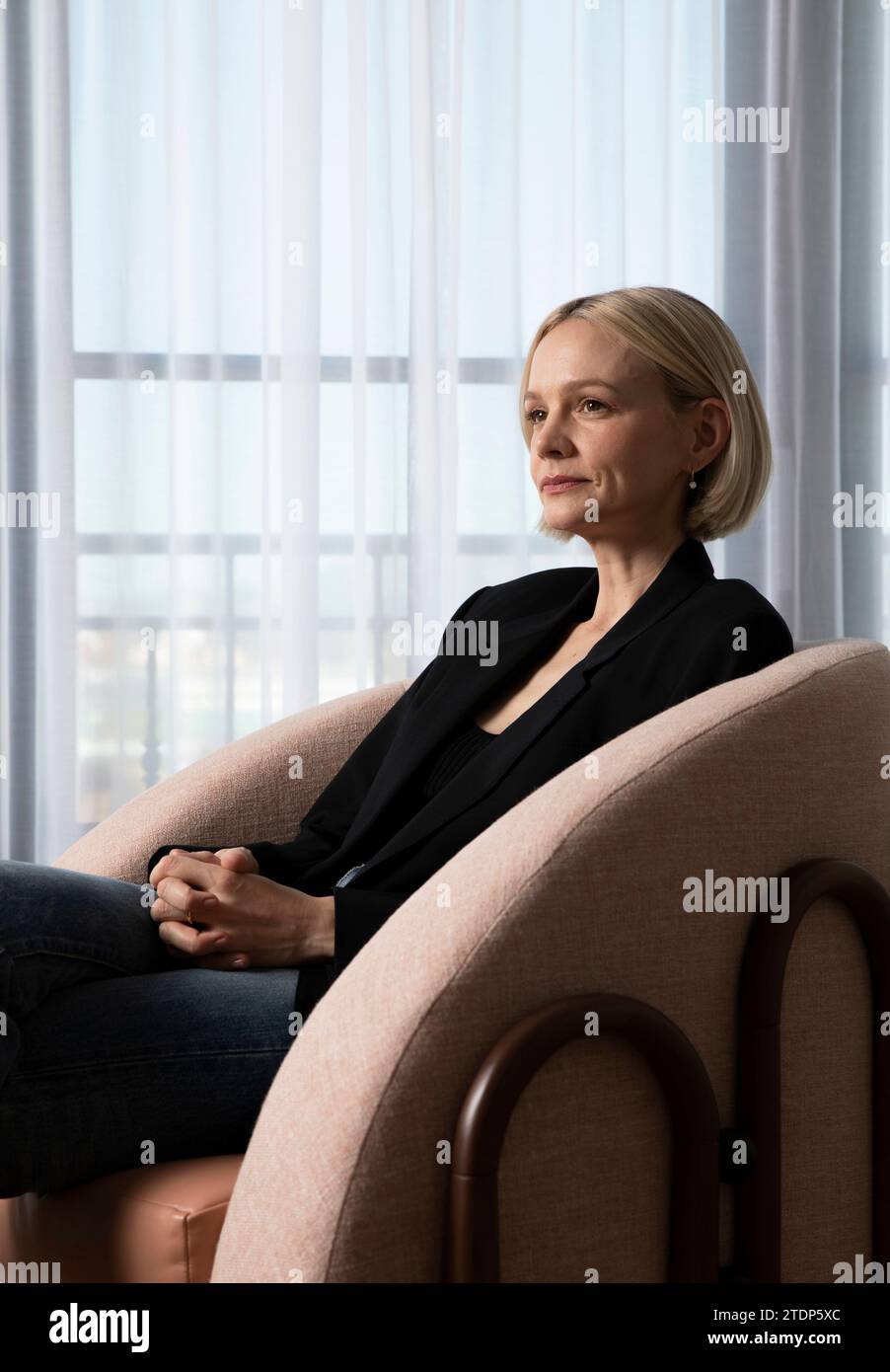 Carey Mulligan poses for a portrait to promote the film "Maestro" on ...