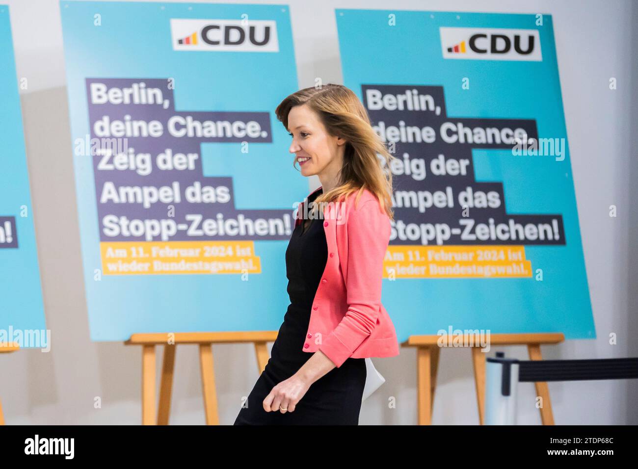 19 December 2023, Berlin: Ottilie Klein, Secretary General of the CDU ...