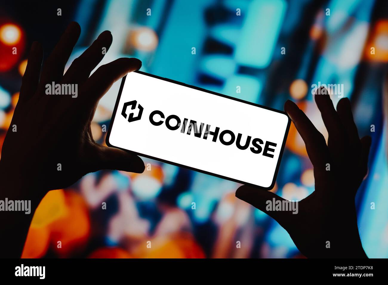 In this photo illustration, the Coinhouse logo is displayed on a ...